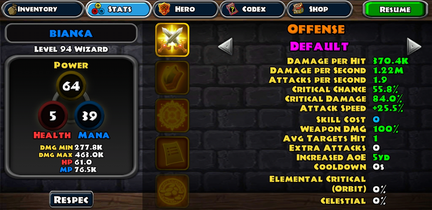 Noob here. any tips for my build? currently at floor 280+ right now ...